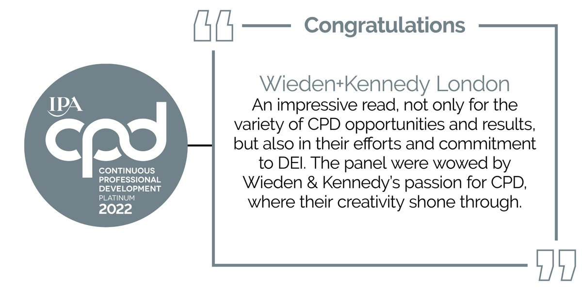 W+K London | W+K London picks up Platinum CPD Award